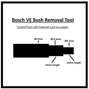 Throttle shaft kit fitted to Bosch rotary VE pump (standard bush and shaft) - Diesel Injection Pumps