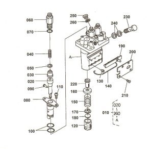 Overhaul repair kit for Kubota 3 cylinder NP-PFR3MD50 injection pumps ...