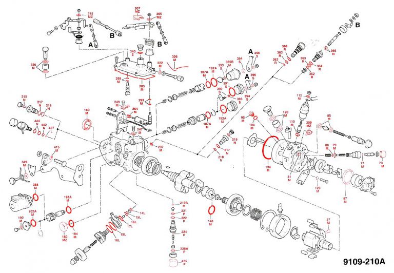 Seal repair kit for Lucas Delphi DPC injection pumps with turbo ...