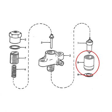Simms CAV injector nozzle nut 7008-443A - Diesel Injection Pumps