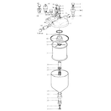 Lucas CAV filter element 7111-44 - Diesel Injection Pumps