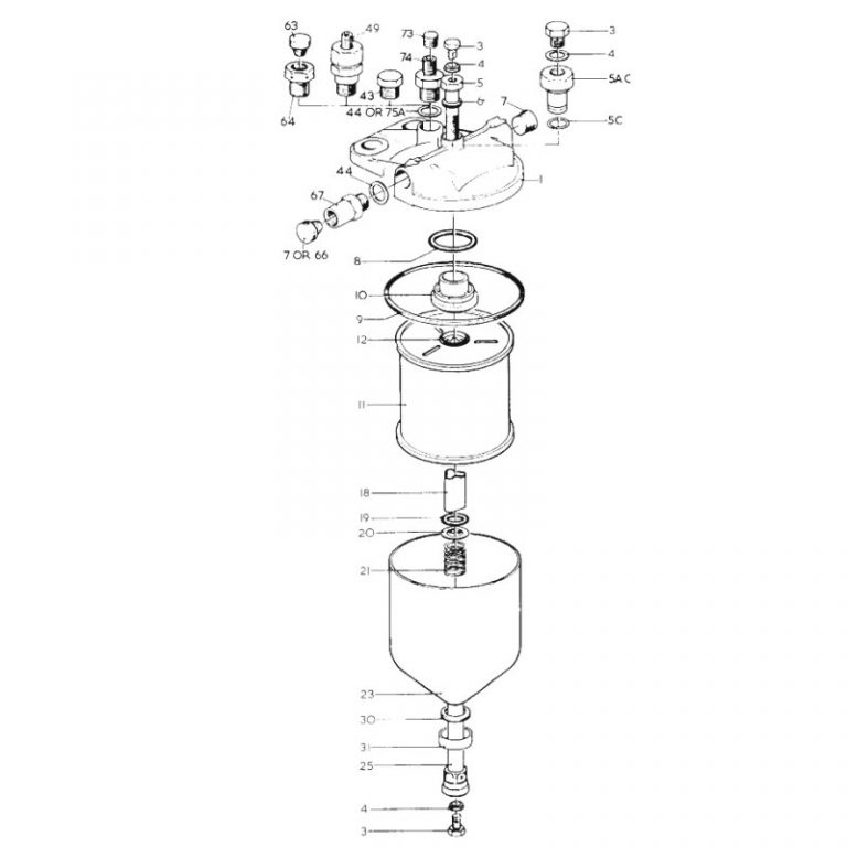 Lucas CAV filter element 7111-44 - Diesel Injection Pumps