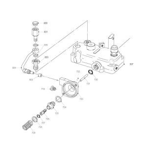 Lucas Delphi DP200 banjo pipe 7185-814 - Diesel Injection Pumps